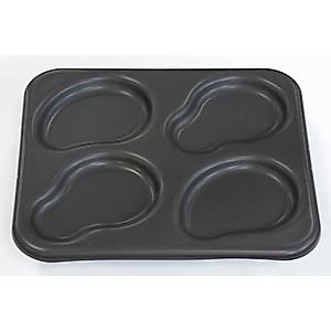 LloydPans Egg Pan, 9.5 x 11 Inch 4-Cavity Irregular Egg Pan, Pre-Seasoned PSTK
