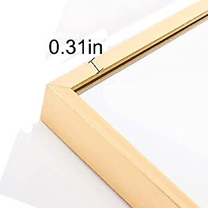 TECNR Full Length Mirror Floor Mirror Hanging Standing or Leaning, Bedroom Mirror Wall-Mounted Mirror with Gold Aluminum Alloy Frame, 59" x 15.7"