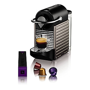 Nespresso Pixie Espresso Maker, 24oz Electric Titan (Discontinued Model)