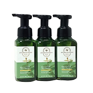 Bath & Body Works Aromatherapy Stress Relief Eucalyptus Spearmint Gentle Foaming Hand Soap 8.75 fl.oz Set of 3