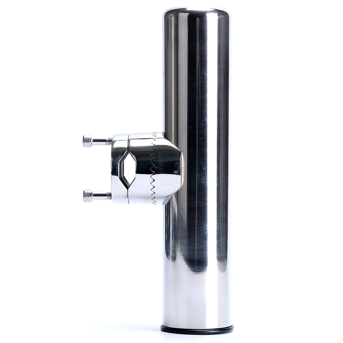 Amarine Made 4Pcs Marine Grade Stainless Steel Rail Mounted Clamp on Fishing Rod Holder for Rails 1" to 1-1/4"