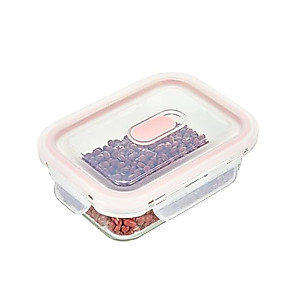 DASAAN 24-Piece Glass Food Storage Containers Set with Airtight lid, Glass Meal Prep Containers, Easy Stack Containers, Durable Glass Container-From Fridge directly to Oven and Dishwasher Safe (Pink)