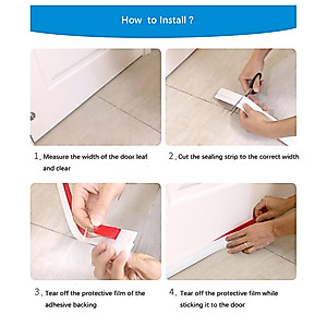 hokmly 2"W x 39"L Weather Stripping - Under Doors Bottom Door Draft Stopper Seal Strip - Flexible Noise Insulation Draft Guard for Garage Exterior and Interior Doors (1, Brown)