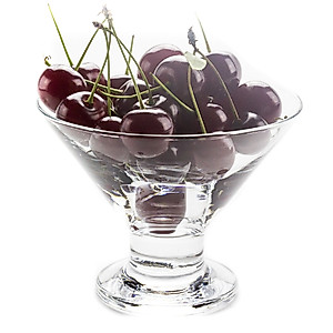 Red Co. 5.5 Oz Clear Glass Mini Martini Footed Dessert Bowl Set of 6, Ice Cream & Frozen Yogurt Cups