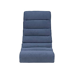 Linon Blue Sherpa Lars Gaming Rocking Chair, 8.25" Seat Height