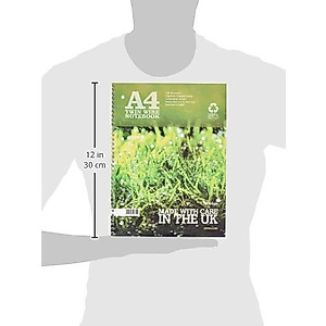 Silvine A4+ Premium Recycled Wirebound Notebook, Lined with Margin, 120 Pages of 100% Recycled Paper. Ref R102 [Pack of 5]