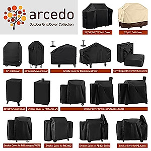 Arcedo Grill Cover Compatible for Pit Boss Lexington, 700FB, Z Grill 550B, Heavy Duty Waterproof Wood Pellet Grill Cover, All Weather Protection Outdoor BBQ Cover