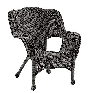 International Caravan Furniture Piece Camelback Resin Wicker Patio Chairs (Set of 2)