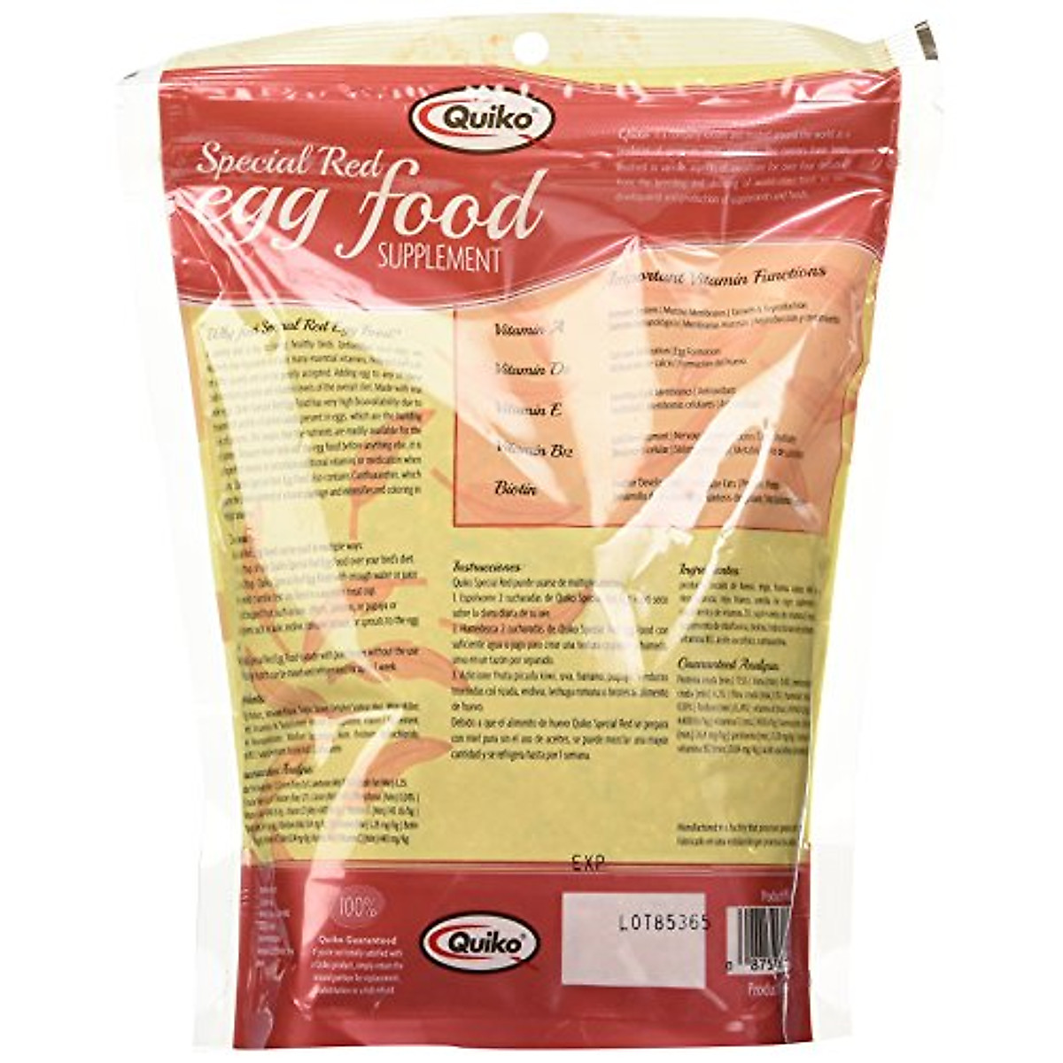 Quiko Special Red Egg Food Supplement, Red-Factor Formula With Canthaxanthin For Canaries, 1.1 Lb. Pouch