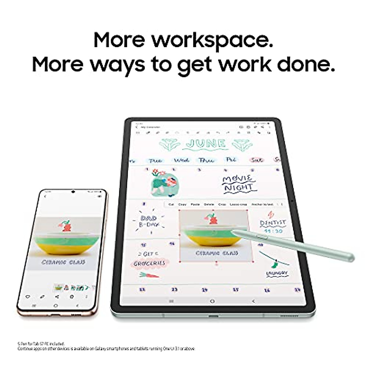 SAMSUNG Galaxy Tab S7 FE 12.4” 64GB WiFi Android Tablet w/ Large Screen, Long Lasting Battery, S Pen Included, Multi Device Connectivity, US Version, 2021, Mystic Black