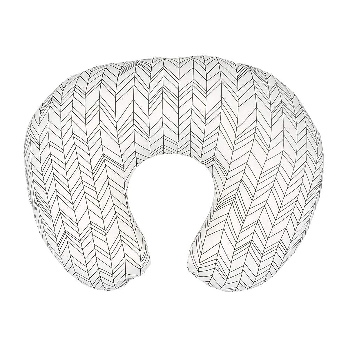 2 Pack Nursing Pillow Cover Slipcover for Breastfeeding Pillows, Soft and Comfortable Safely Fits On Standard Infant Nursing Pillows, Black