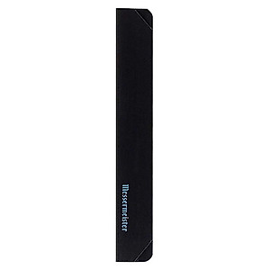 Messermeister 8” Slicer Edge-Guard, Black - Fashionable & Functional Knife Protector for Carving & Slim-Blade Knives - 2 Blade Entry Notches - 8.5” x 0.9375”