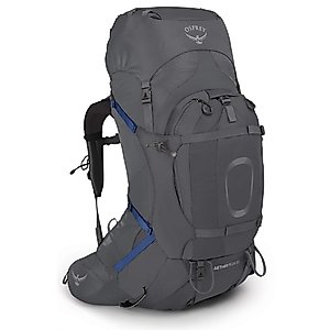 Osprey Aether Plus 60L Men's Backpacking Backpack, Eclipse Grey, L/XL