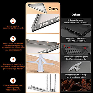 Floating Corner Shower Bench Kit-Customizable Appearance Corner Bench Seatin (17"x17"x24")