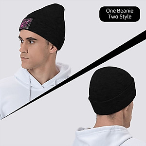 Knit Hat Cap Beanie Men Women Unisex Plain Warm Soft Skull Cap Black