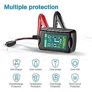 12V/6V 1.5 Amp Battery Charger for Harley Davidson Motorcycles Maintainer