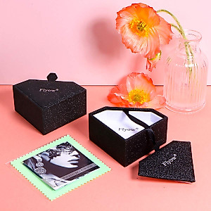 FLYOW Circle Choker Necklace S925 Sterling Silver Layered Dainty Simple Choker Necklace Circle Pendant for Women Birthday Gift