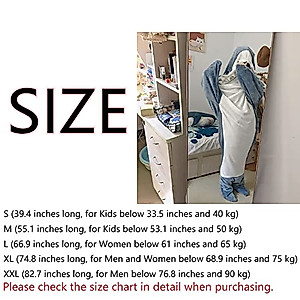 Shark Blanket, Shark Onesie Blanket, Shark Blanket Adult, Wearable Shark Blanket Super Soft Cozy Flannel Hoodie, Shark Blanket Hoodie. (A, 75 X 35.5 inch (L))