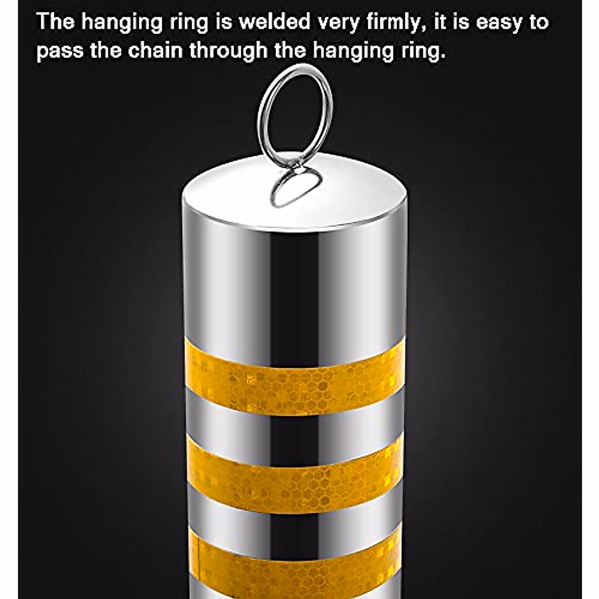 2pcs Private Car Parking Stainless Steel Security Posts,Private Car Parking Space Lock,Easy to Install to Protect Your Parking Space(650×76mm/25.5×3in)