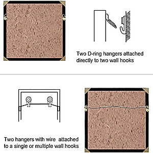 FIOTOK 100Pack Small Triangle D-Ring Picture Frame Hangers Single Hole with Screws for Hanging Paintings Artwork Picture Frame Hook Photos, Wall Mounting Home Decoration Hanging(Golden)