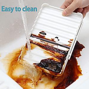 GuoGuo Wu Multifunctional Lid and Spoon Holder for Kitchen, Foldable Spatula/Ladle/Spoon Rest for Countertop and Stove Top, Multifunctional Holder for ipad, phone, Water Cup - White, 1 Pack