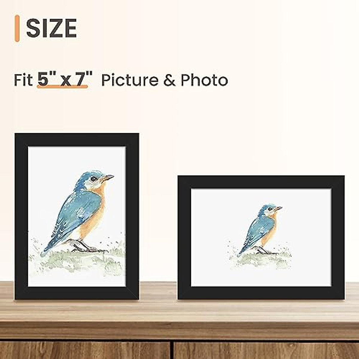 upsimples 5x7 Picture Frame with Real Glass,Bulk Photo Frames for Wall or Tabletop Display,Set of 17,Black