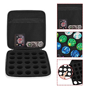 MADCAT Organizer Case Compatible with Bakugan Battle Planet, BakuCores, Armored Alliance, Geogan Rising, Toy Organizer Storage Container Holder (25, white)