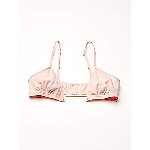 Fruit of the Loom Girls' Cotton Convertible Bralette, 3-Pack, Blush Zen Dot/White/Heather Grey, 38