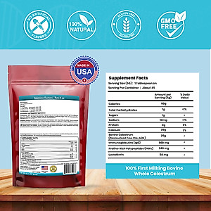 BodyBoost Bovine Colostrum for Dogs and Cats, Organic Immune Support Supplement for Allergy and Itch Relief, Grass Fed Colostrum Powder for Pets, Dog Gut Health, All Ages, 8 oz