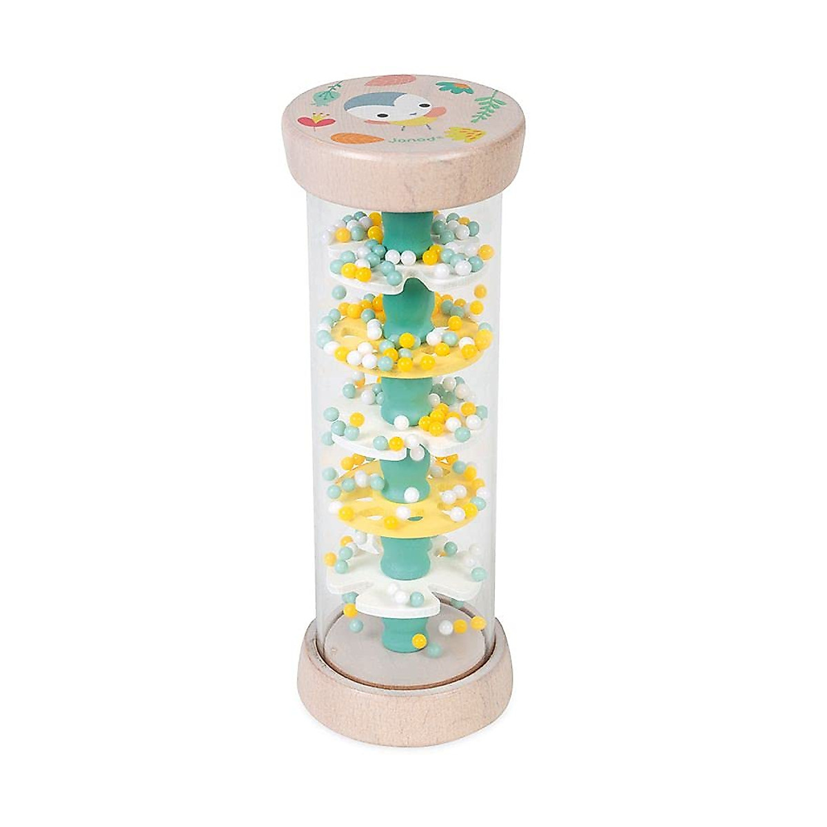 Janod - Pure Collection – Bumble Bee Rainstick My First Music Toy - Ages 6 Months+ - J05193