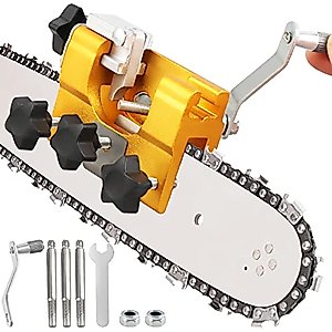 Wusteg Chainsaw Sharpener Tool Chainsaw Sharpening Jig Chainsaw Sharpening Kit for All Kinds of Chain Saws and Electric Saws, Lumberjack, Garden Worker Chainsaw Accessories, 3.9x2.6 inch