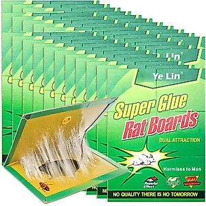 36 Pcs Large Mouse Sticky Traps with Stronger Stickiness Rat Glue Boards for Mice Rats Rodents, Professional Home Animal Trap Sticky Pads for House Indoor Outdoor