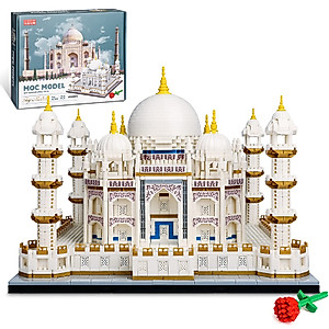 QLT Micro Mini Blocks Taj Mahal Architecture Building Toy Display Famous Architecture Model Kit for Adults and Kids Christmas Birthday Gift (4036 ​Pieces)