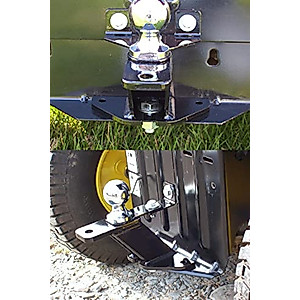 HITOWMFG 3 Way Universal Lawn Garden Tractor Hitch 5" Rise, Black Power