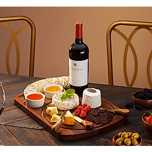 Godinger Cheese Board and Knife Set, Acrylic Dome and Dip Bowls, Acacia Wood Charcuterie Board Set, Cheese Boards, Charcuterie Boards, Housewarming Gift Set