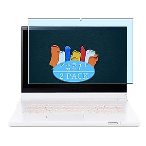 Synvy [2 Pack] Anti Blue Light Screen Protector Compatible with ACER ConceptD 7 Ezel Pro CC715-71-71P-91P 15.6" Screen Film Protective Protectors [Not Tempered Glass]
