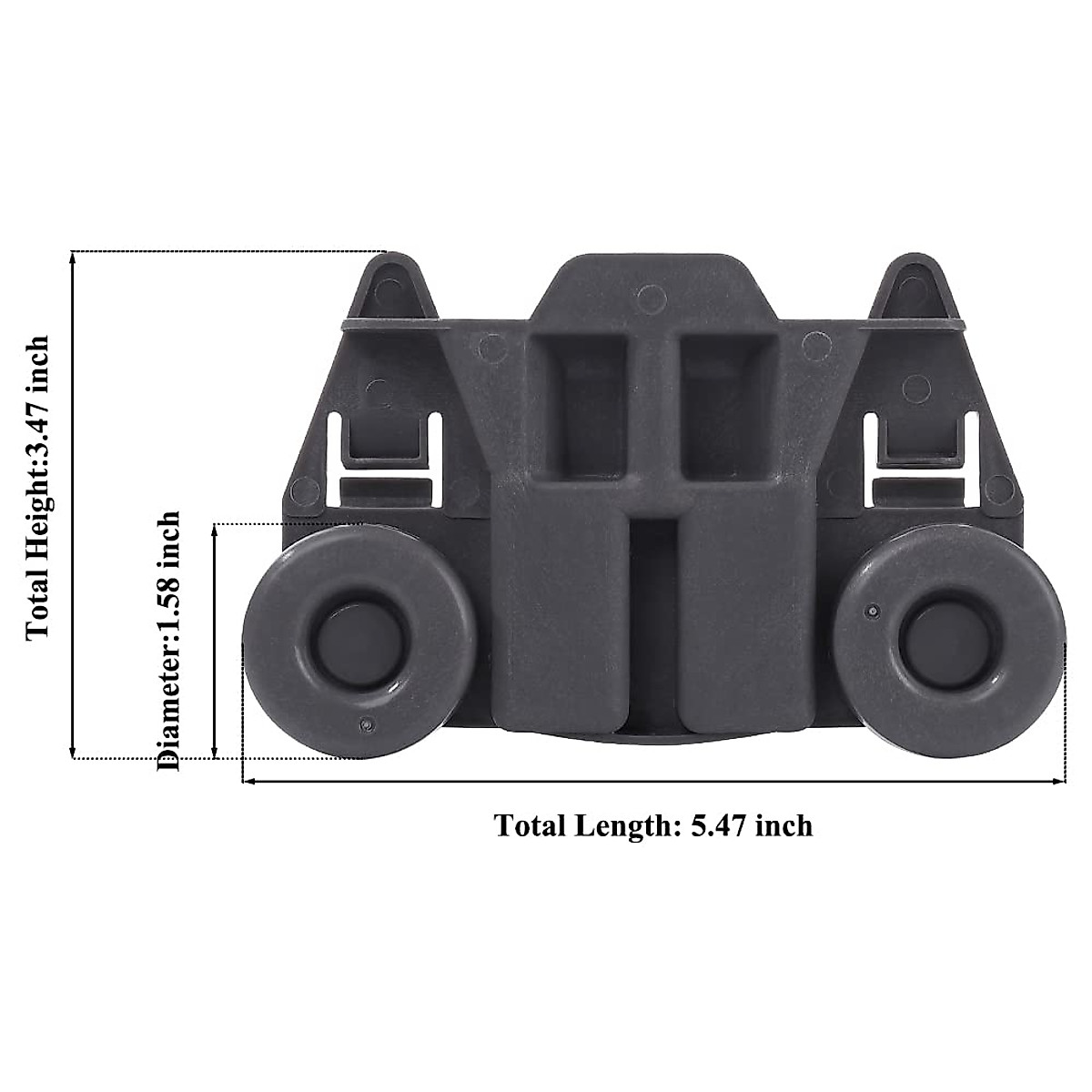 W10195417 Dishwasher Wheels Lower Dish Rack Wheel, Compatible for Whirlpool Kenmore Kitchenaid, Replaces AP4538395, AH2579553, PS2579553, WPW10195417, EA2579553