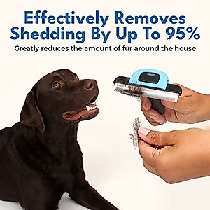 Freshly Bailey Deshedding Brush for Short Haired Dogs & Cats - Cat and Dog Brush for Shedding Short Hair - Highly Effective Deshedder Grooming Comb