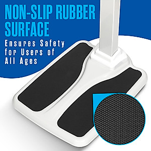 Houseables Medical Scale, Digital, Touchless Sonar Stadiometer, L18" x W14" x H86", White, 440 lbs. Doctor Physician Professional Scales, Weight Limit, Eye Level, Calculate BMI, Body Fat, Height Rod