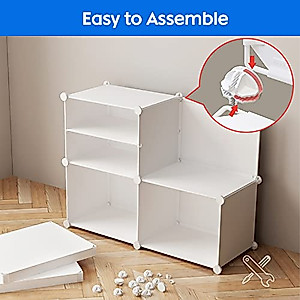 Jomifin Shoe Rack Storage Cabinet with Doors, Portable Shoes Organizer,Expandable Standing Rack, Storage Boots,Slippers,Shoes for Closet Hallway Bedroom Entryway (White)