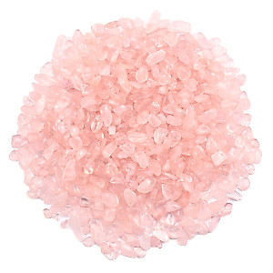 WAYBER 1 Lb/460g Natural Pink Quartz Crystal Stones Irregular Aquarium Pebbles Rock Sands for Turtle Tank/Succulent Plants/Vase Decoration (Fill 1 Cup)