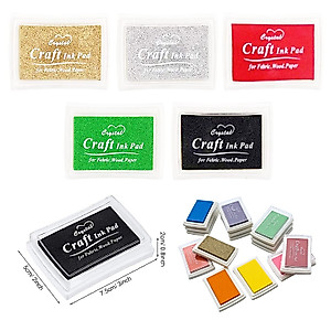 Yayatty 8 PCS Vintage Wooden Rubber Stamps with 5 PCS Craft Ink Stamp Pads Set, Wooden Plant Stamps Set Vintage Rubber Stamps for Crafting for DIY Craft, Letters Diary and Craft Scrapbooking