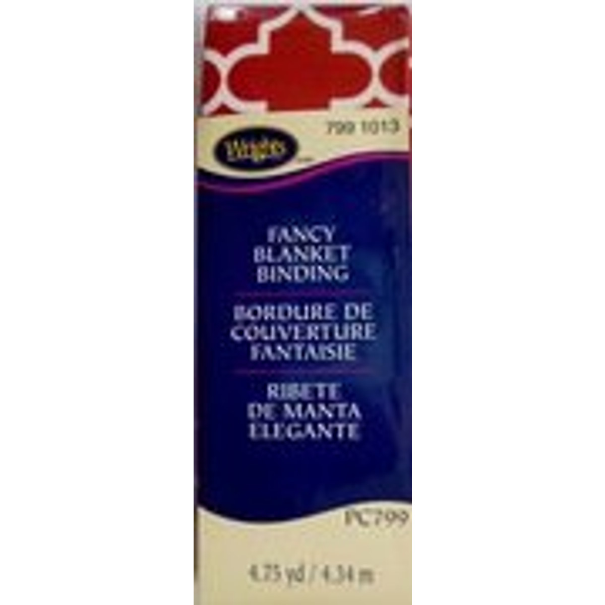 Red/White Trellis Blanket Binding 4-3/4 YD Wrights