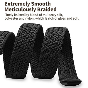 FAIRWIN Elastic Golf Belt Braided Casual 1 3/8" Width Stretch Woven Belt Flexible Women Men Belts Jeans Shorts Pants