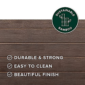 ZINUS Suzanne 37 Inch Bamboo and Metal Platform Bed Frame / Solid Steel Construction / No Box Spring Needed / Wood Slat Support / Easy Assembly, Grey Wash, Full