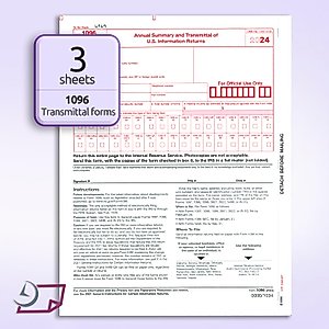 NextDayLabels - 1099-NEC Forms for 2024, 4-Part Tax Forms, Vendor Kit of 50 Laser Forms and 50 Self-Seal Envelopes, Forms Designed for QuickBooks, TFP and Other Accounting Software