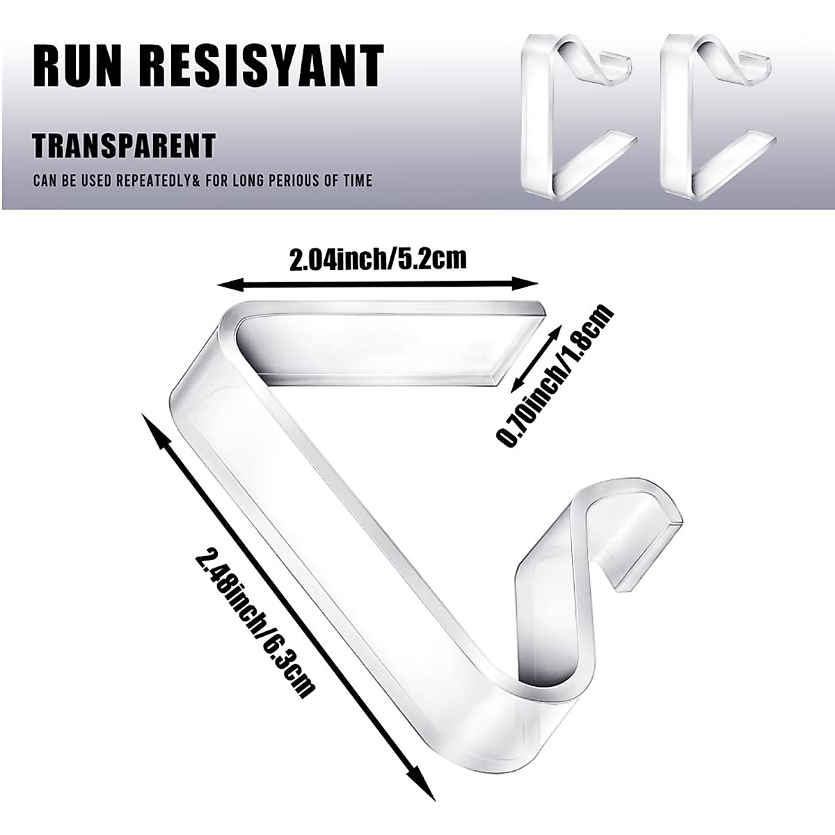 Patelai Upgrade Transparent Clear Tablecloth Clips, Plastic Table Cloth Hold Down Clips Table Cloth Holder for Christmas Home Wedding Party Indoor Outdoor Picnic