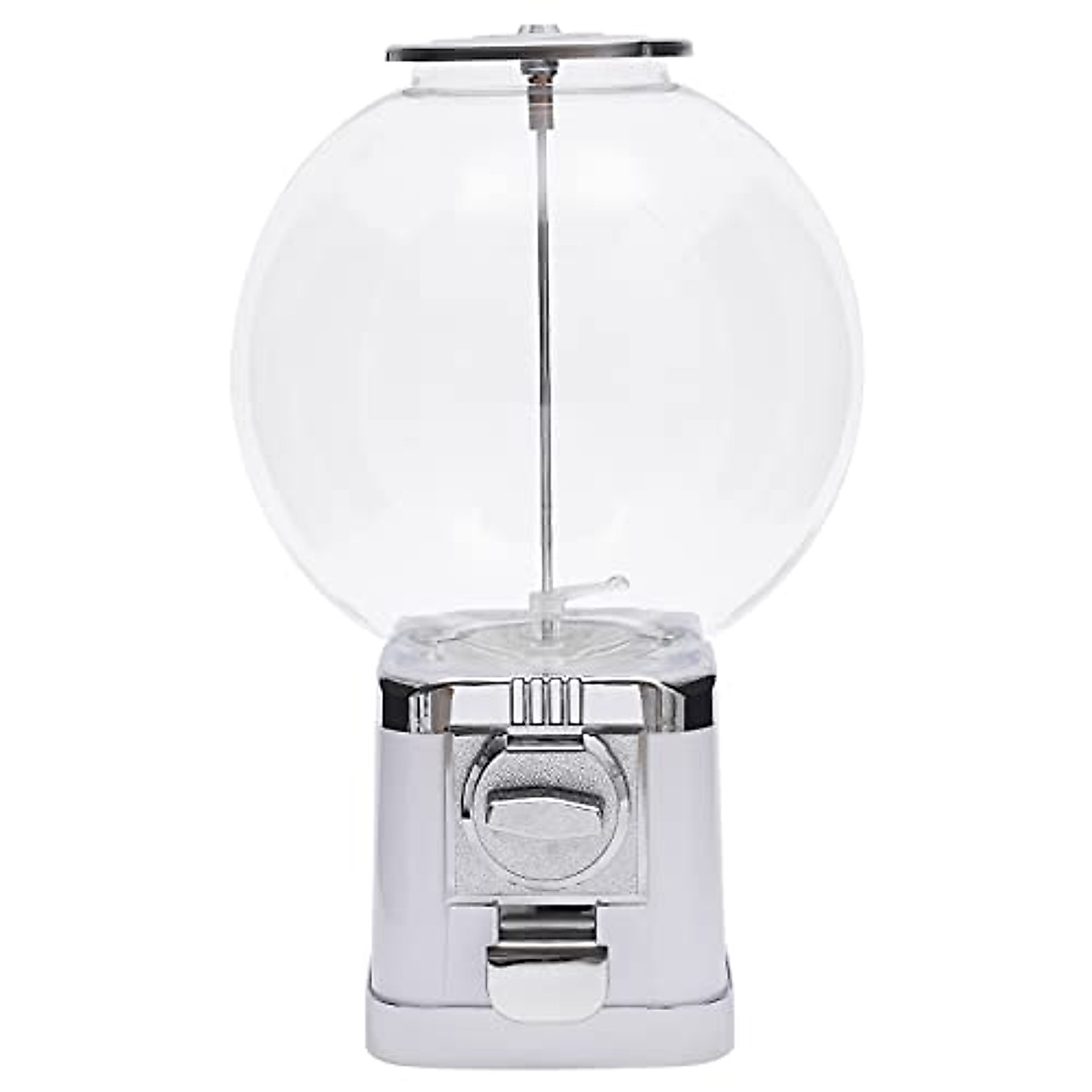 Gdrasuya10 Vending Machine, 18.11" Big Bubble Gumball Machine Lockable Candy Gumball Dispenser Machine Large Capacity Toy Vending Machine for 1.26inch Ball or Candy, White