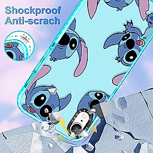 Jowhep Stitc for iPhone XR Case Cute Cartoon Character Girly for Girls Kids Teens Phone Cases Cover Fun Unique Kawaii Cool Shockproof Soft TPU Bumper Protective Case for iPhone XR 6.1 Inches