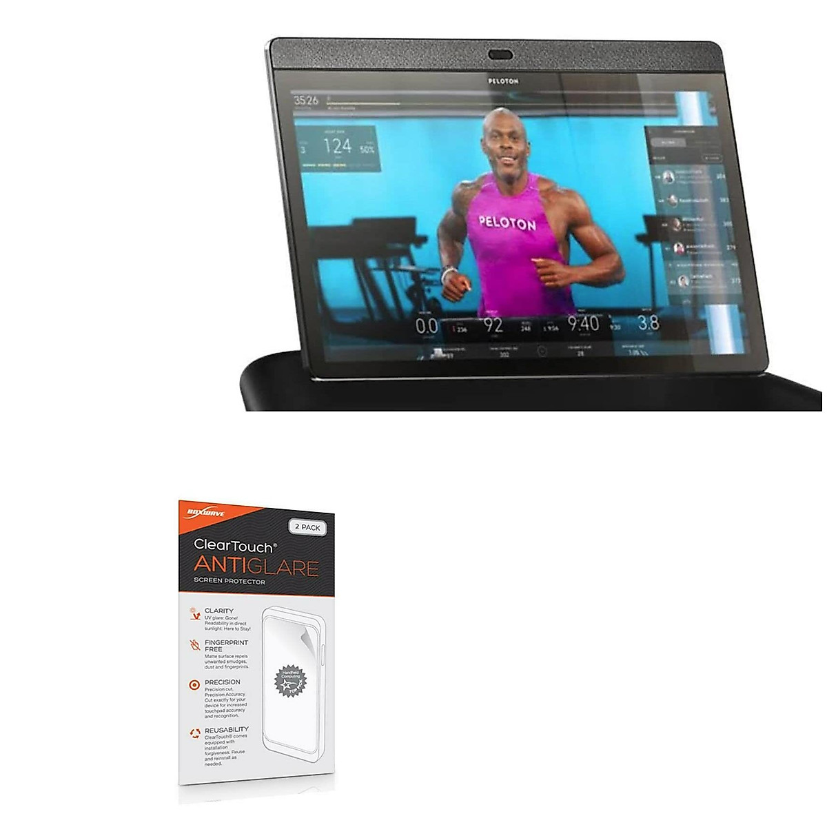 BoxWave Screen Protector Compatible With Peloton Tread - ClearTouch Anti-Glare (2-Pack), Anti-Fingerprint Matte Film Skin
